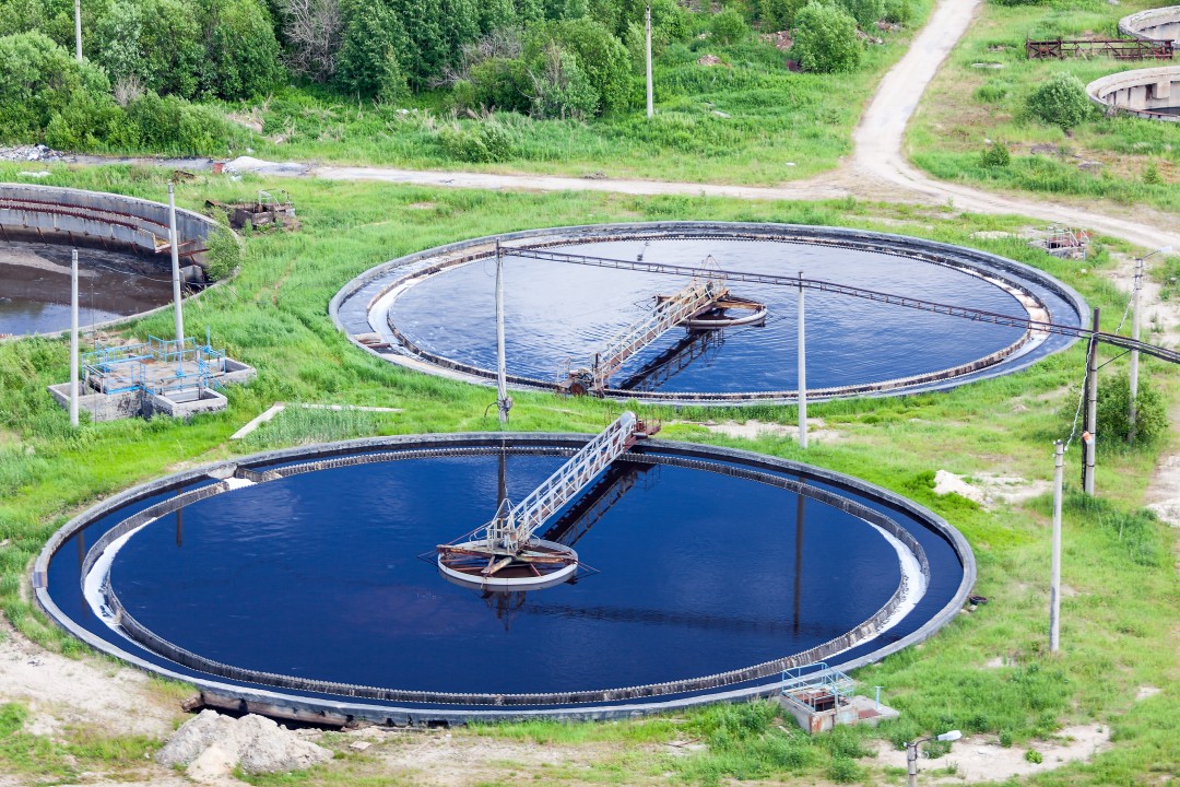 Aerial View Of Water Treatment Plant With Round Settlers Edenviro Biomass aerial-view-of-water-treatment-plant-with-round-settlers-edenviro-biomass